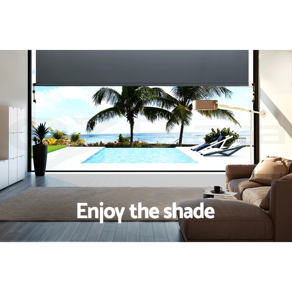 Instahut Outdoor Roller Blinds Roll Down Shade Privacy Screen Window ...