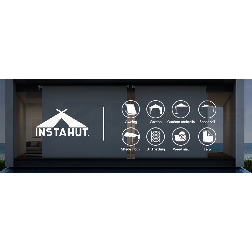 Instahut Outdoor Roller Blinds Roll Down Shade Privacy Screen Window ...