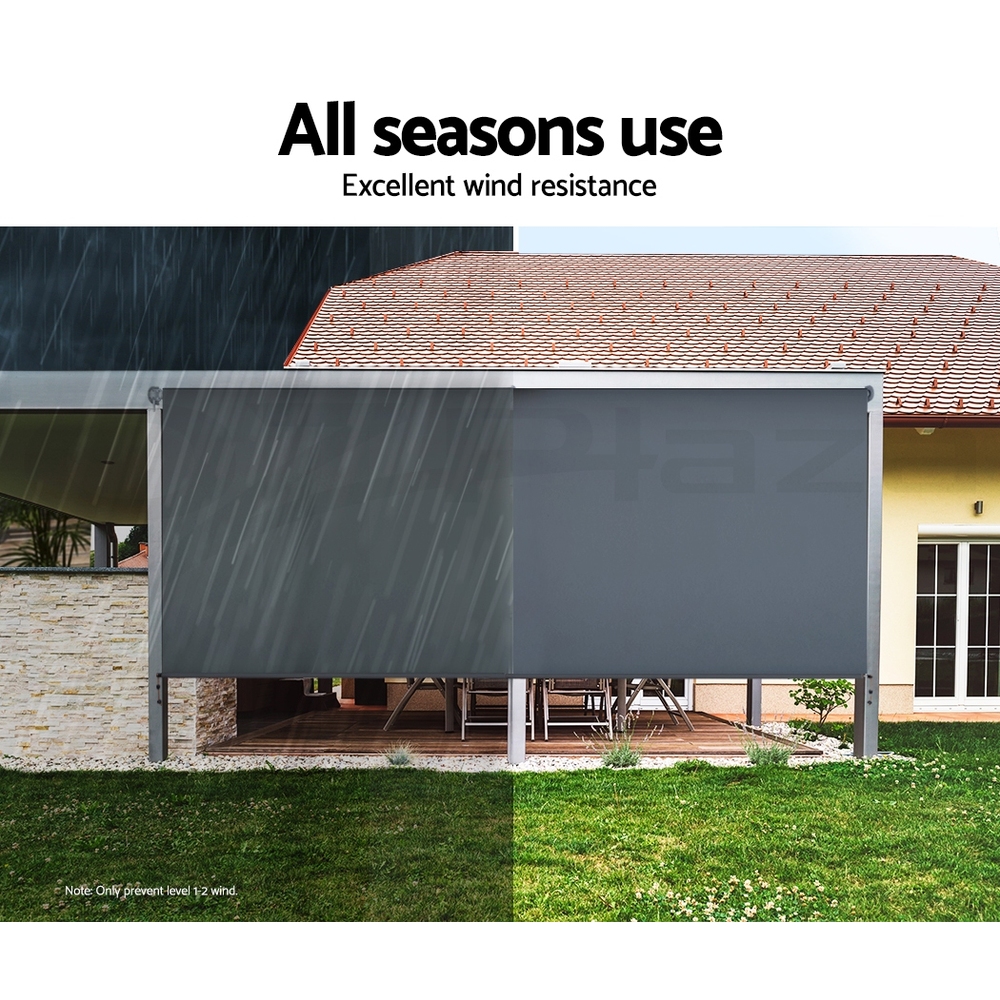 Instahut Outdoor Roller Blinds Roll Down Shade Privacy Screen Window ...