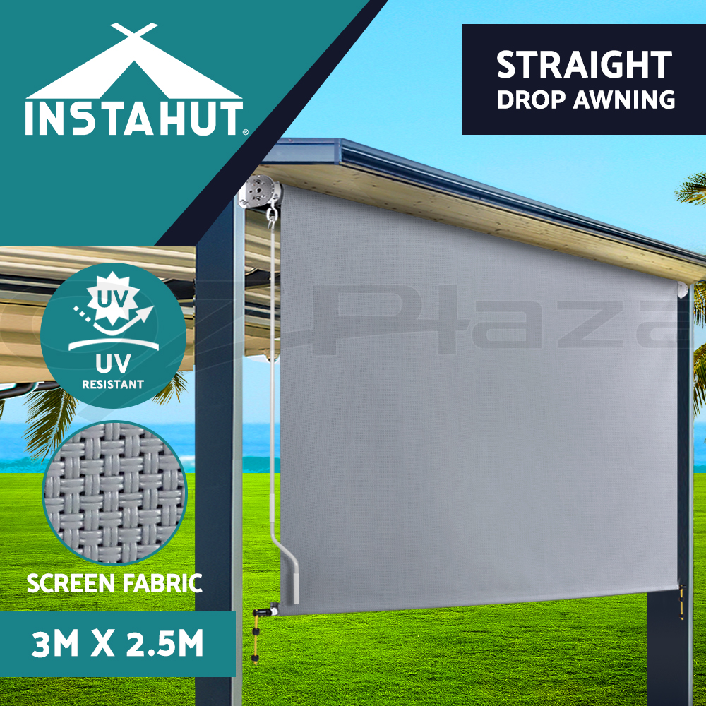 Instahut Outdoor Roller Blinds Roll Down Shade Privacy Screen Window ...