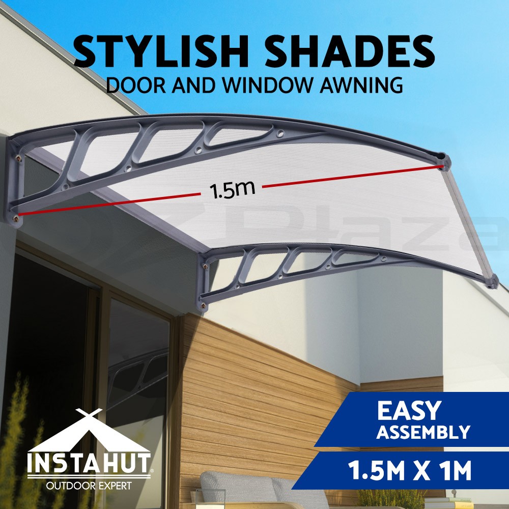 Instahut Window Door Awning Door Canopy Outdoor Patio Sun Shield 1.5mx1 ...