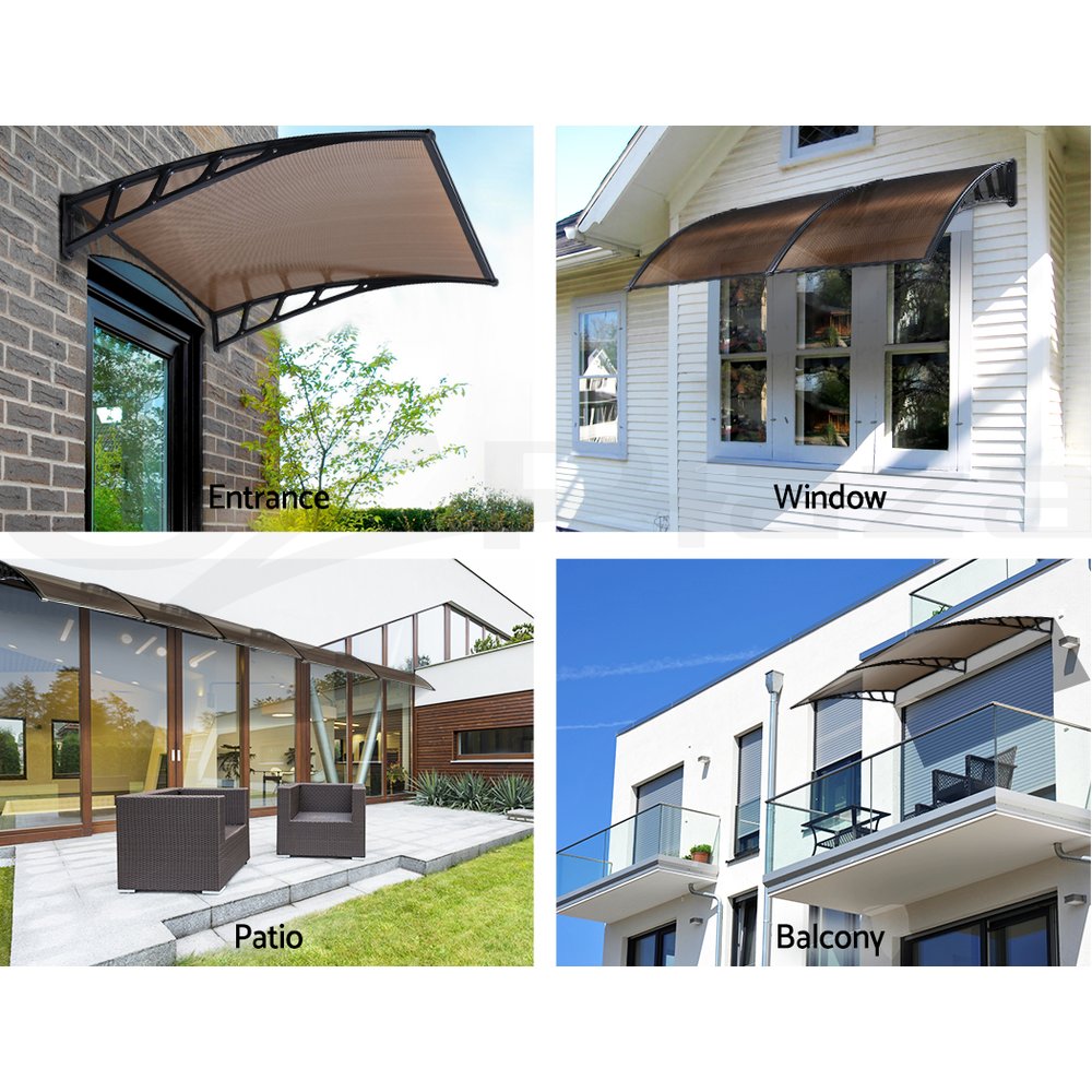 Instahut Window Door Awning Door Canopy Outdoor Patio Sun Shield 1.5mx1 ...