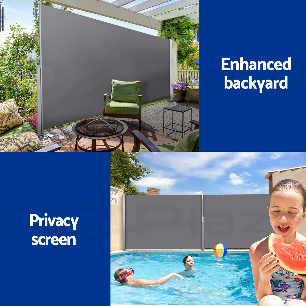 Instahut Side Awning Sun Shade Outdoor Blinds Retractable Patio Screen ...