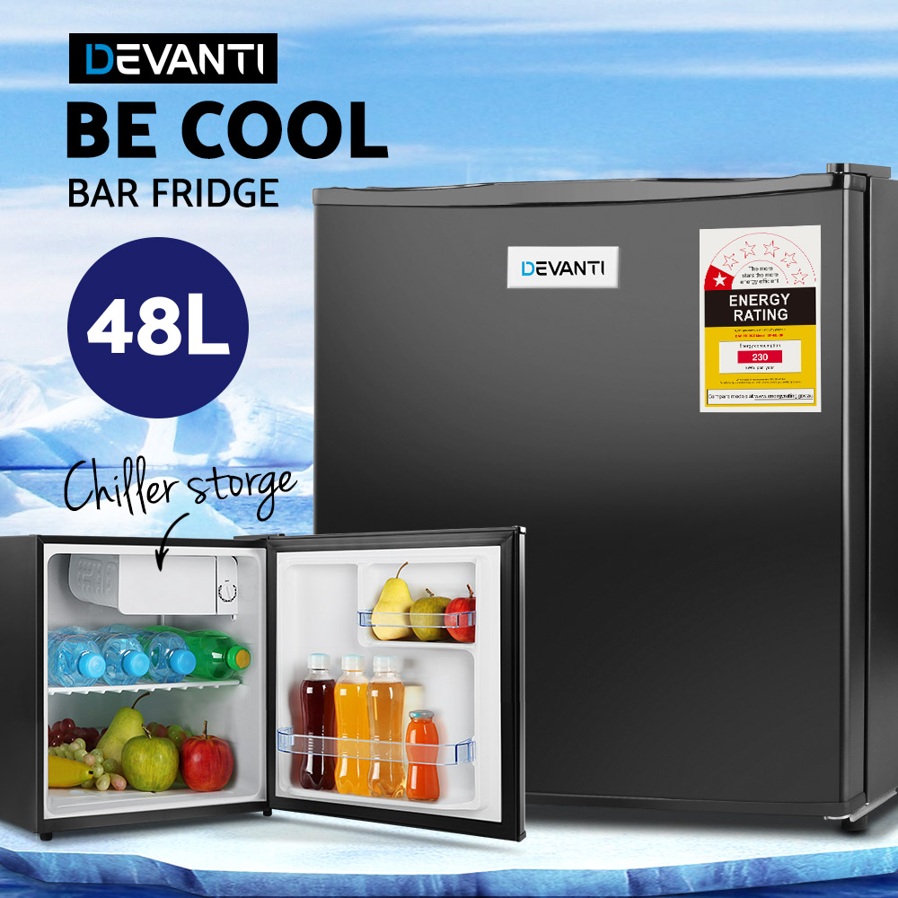 Devanti Bar Fridge Portable Mini Home Refrigerator Beer Freezer Office ...