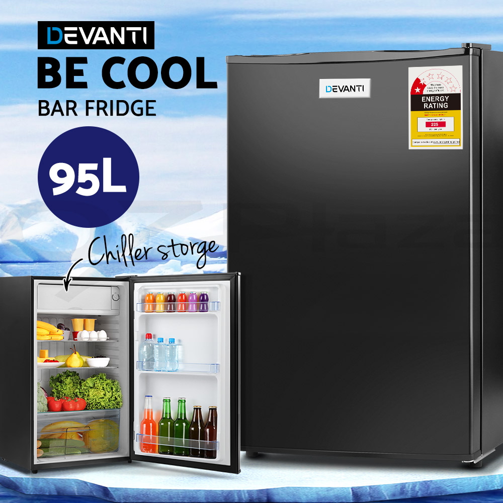 Devanti Bar Fridge Portable Mini Home Refrigerator Beer Freezer Office ...