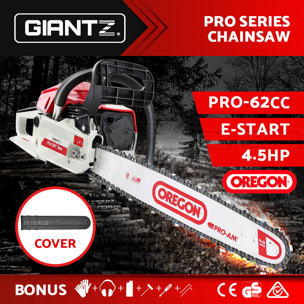 Giantz Petrol Chainsaw Commercial E-Start Bar Chain Saw Top Handle Tree ...