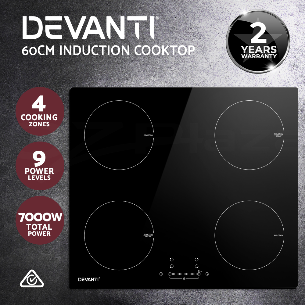 Devanti Electric Induction Cooktop 90cm 60cm 30cm Stove Cook Top ...