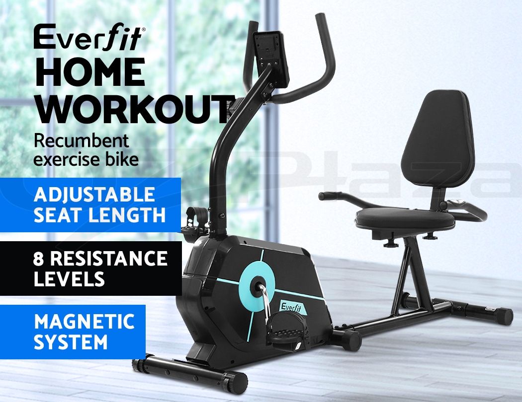 Everfit Exercise Bike Magnetic Recumbent Exercise Bike Fitness Trainer ...