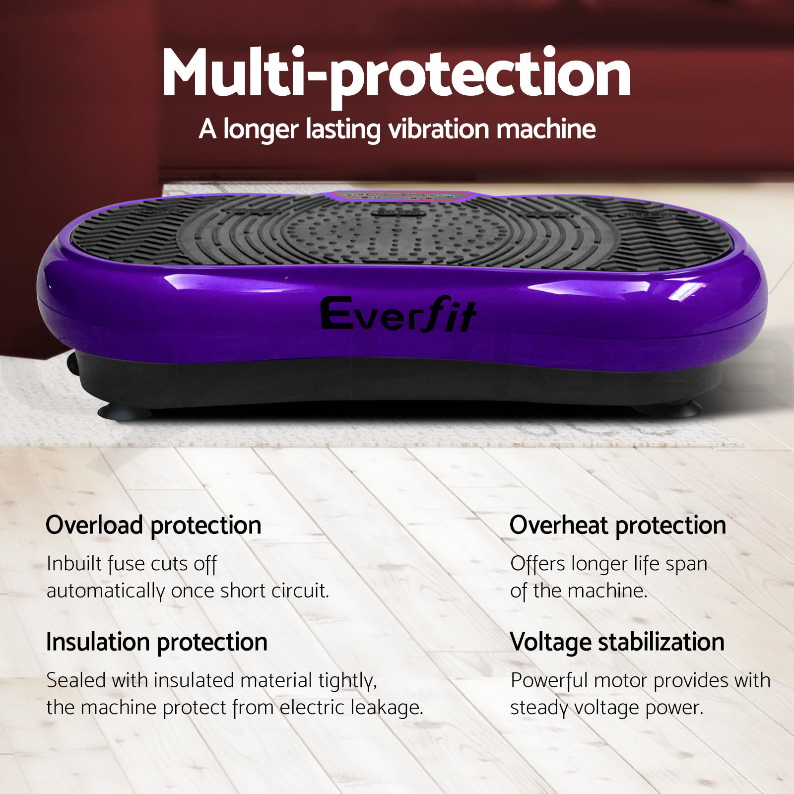 Everfit Vibration Machine Machines Platform Plate Vibrator Exercise Fit ...