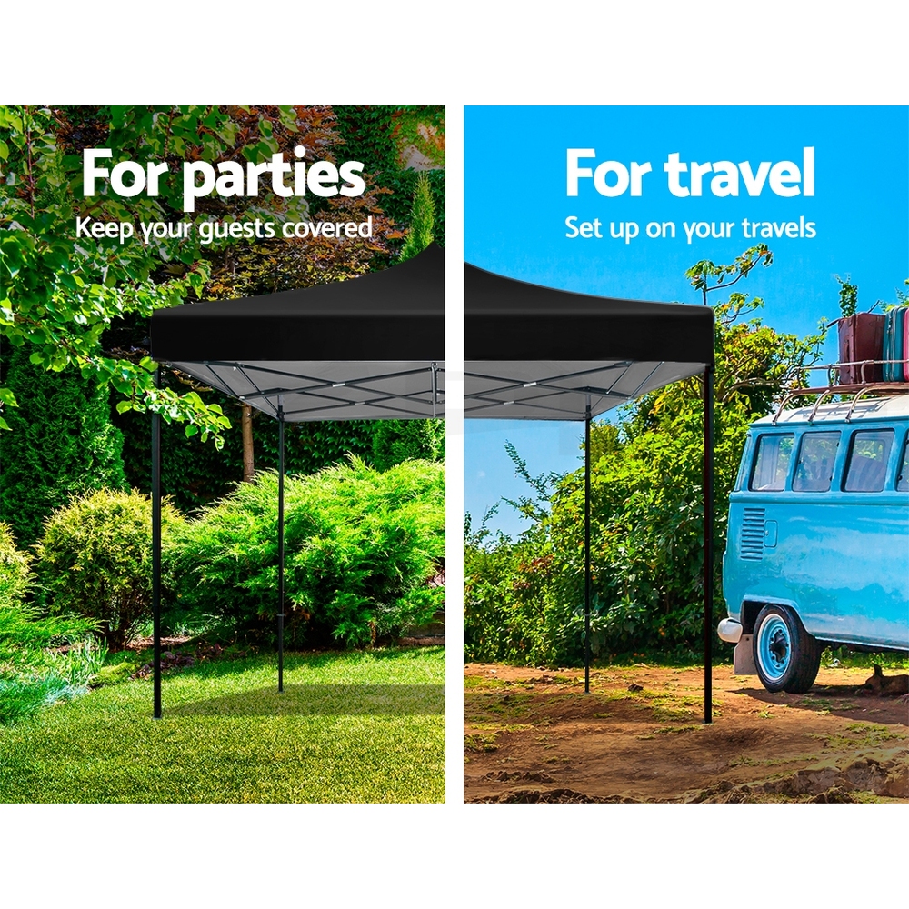 Instahut Gazebo Pop Up Marquee 3x3 3x6 Outdoor Tent Folding 600D ...