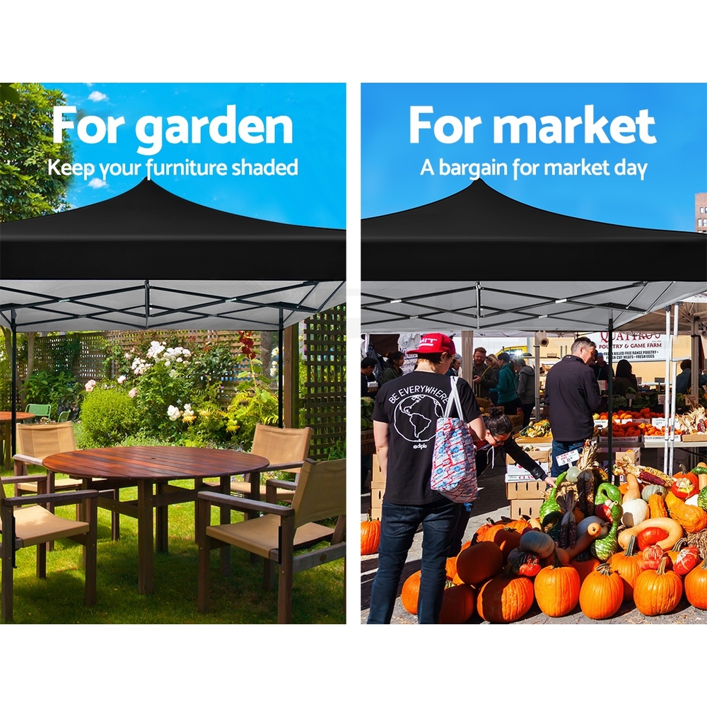 Instahut Gazebo Pop Up Marquee 3x3 3x6 Outdoor Tent Folding 600D ...