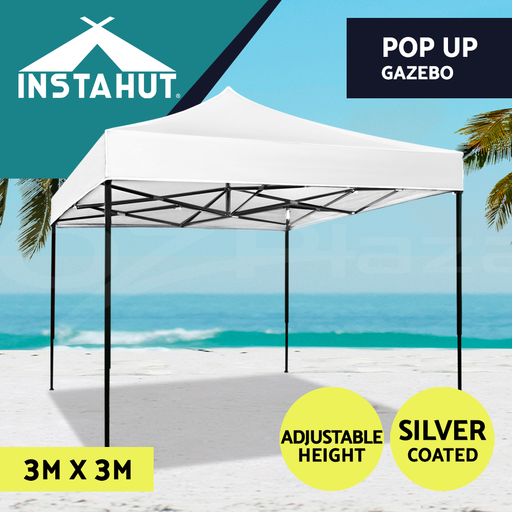 Instahut Gazebo Pop Up Marquee 3x3 3x6 Outdoor Tent Folding 600D ...