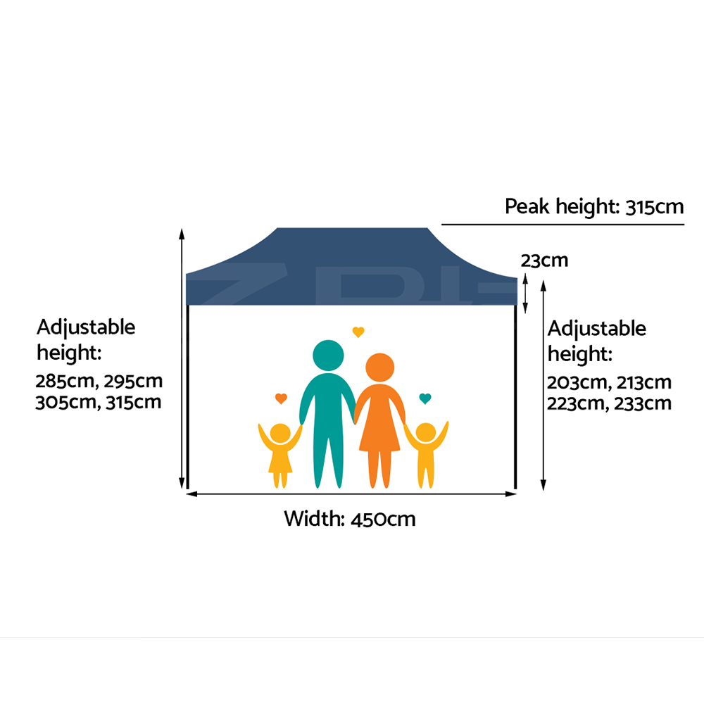 Instahut Gazebo Pop Up Marquee 3x3 3x6 Outdoor Tent Folding 600D Wedding Gazebos | eBay Australia