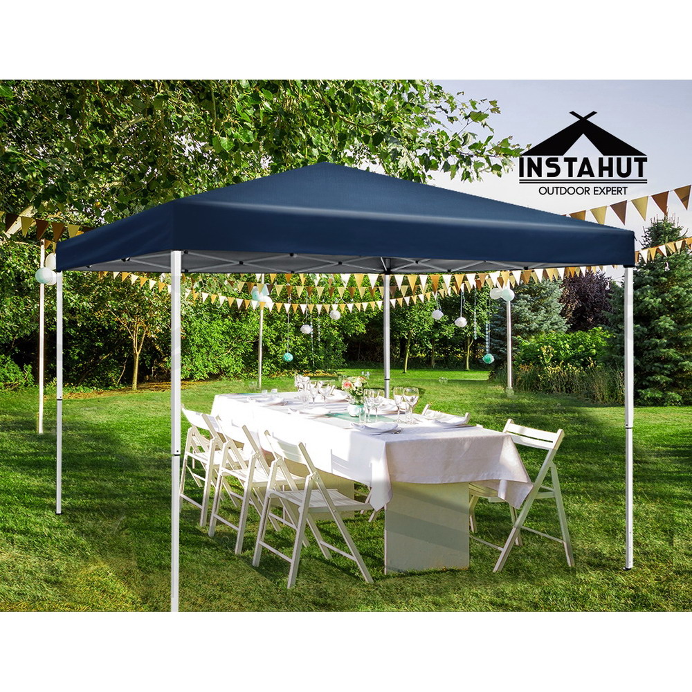 Instahut Gazebo 3x3 Pop Marquee Up Outdoor Gazebos Wedding Tent Mesh ...