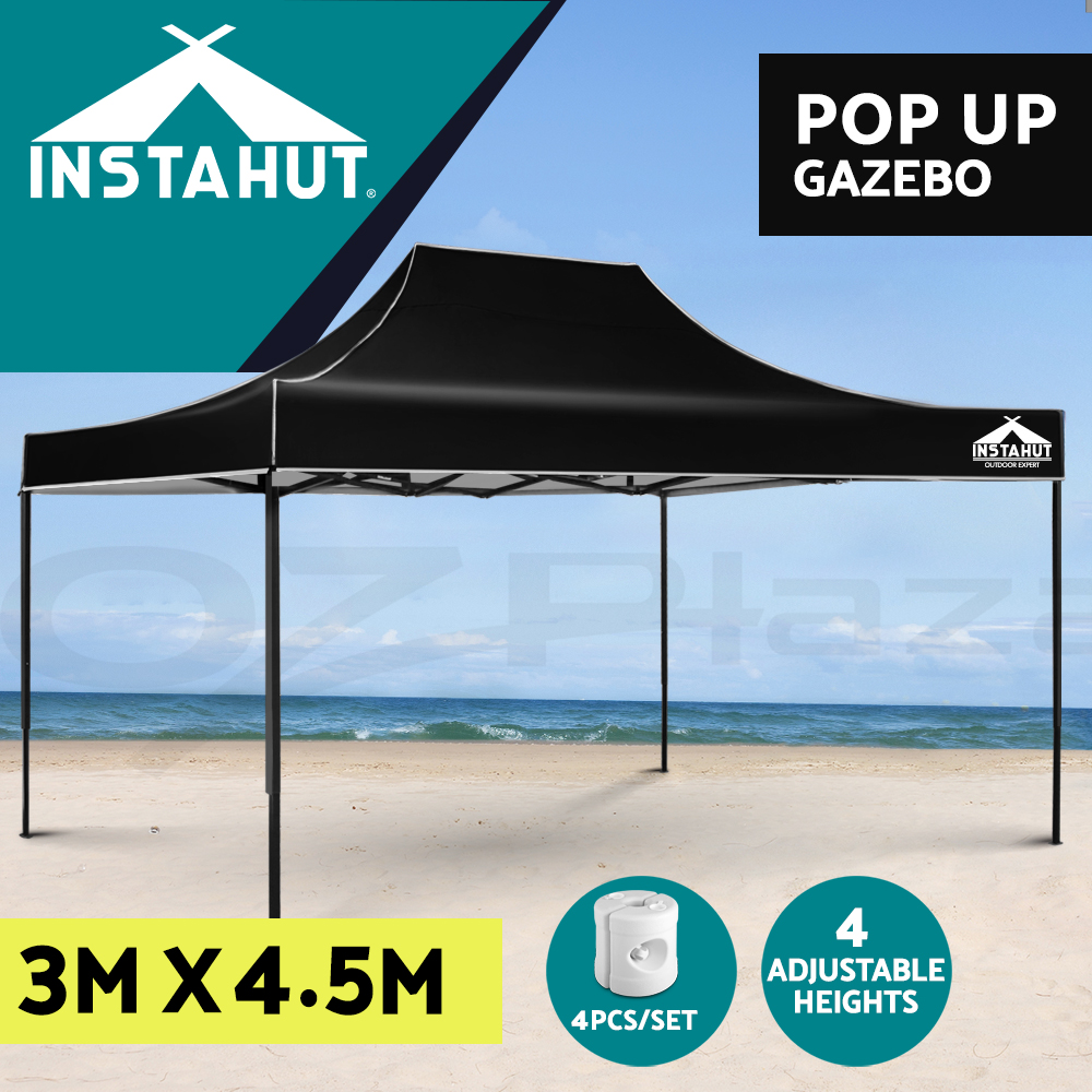 Instahut Gazebo 3x4.5 Pop Up Marquee Outdoor Wedding Shade Tent Camping ...