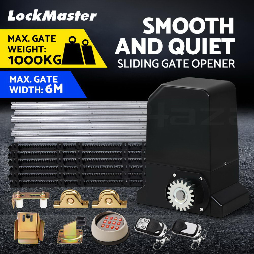 LockMaster Sliding Gate Opener 1000KG Electric Motor Automatic Keypad ...