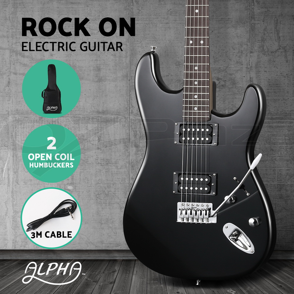 Alpha Electric Guitar Music String Instrument Rock Black Amplifier ...