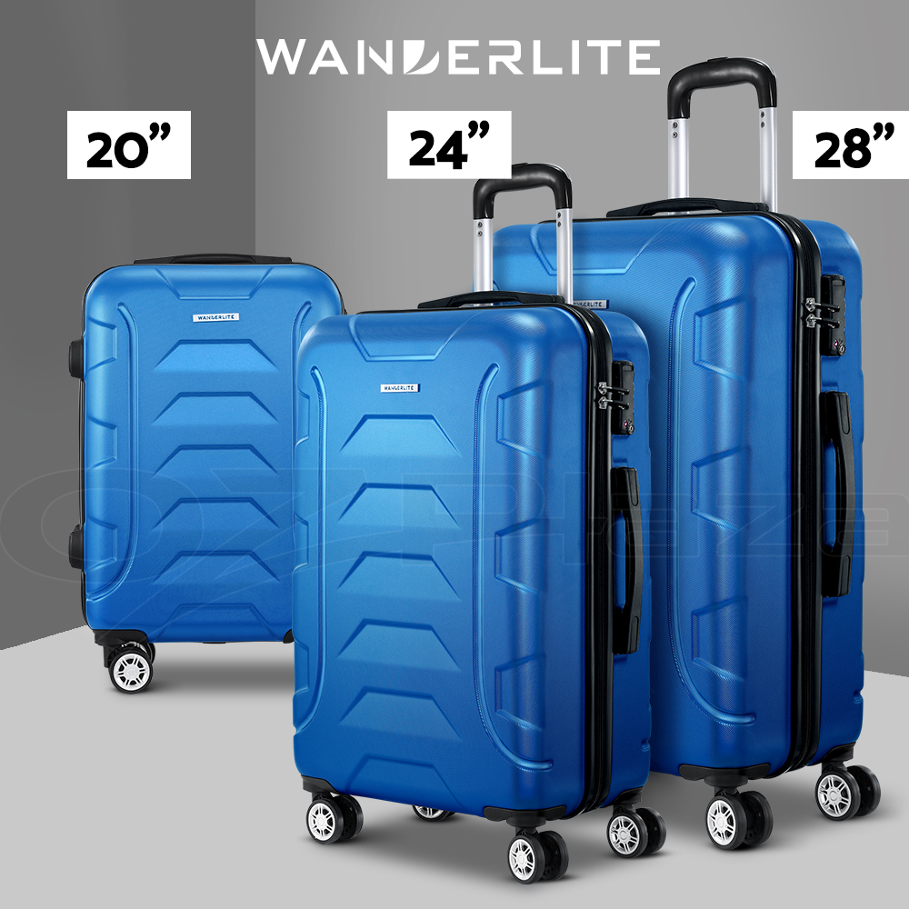 Wanderlite Luggage Set Suitcase 1/2/3pc Travel Trolley TSA Carry On ...