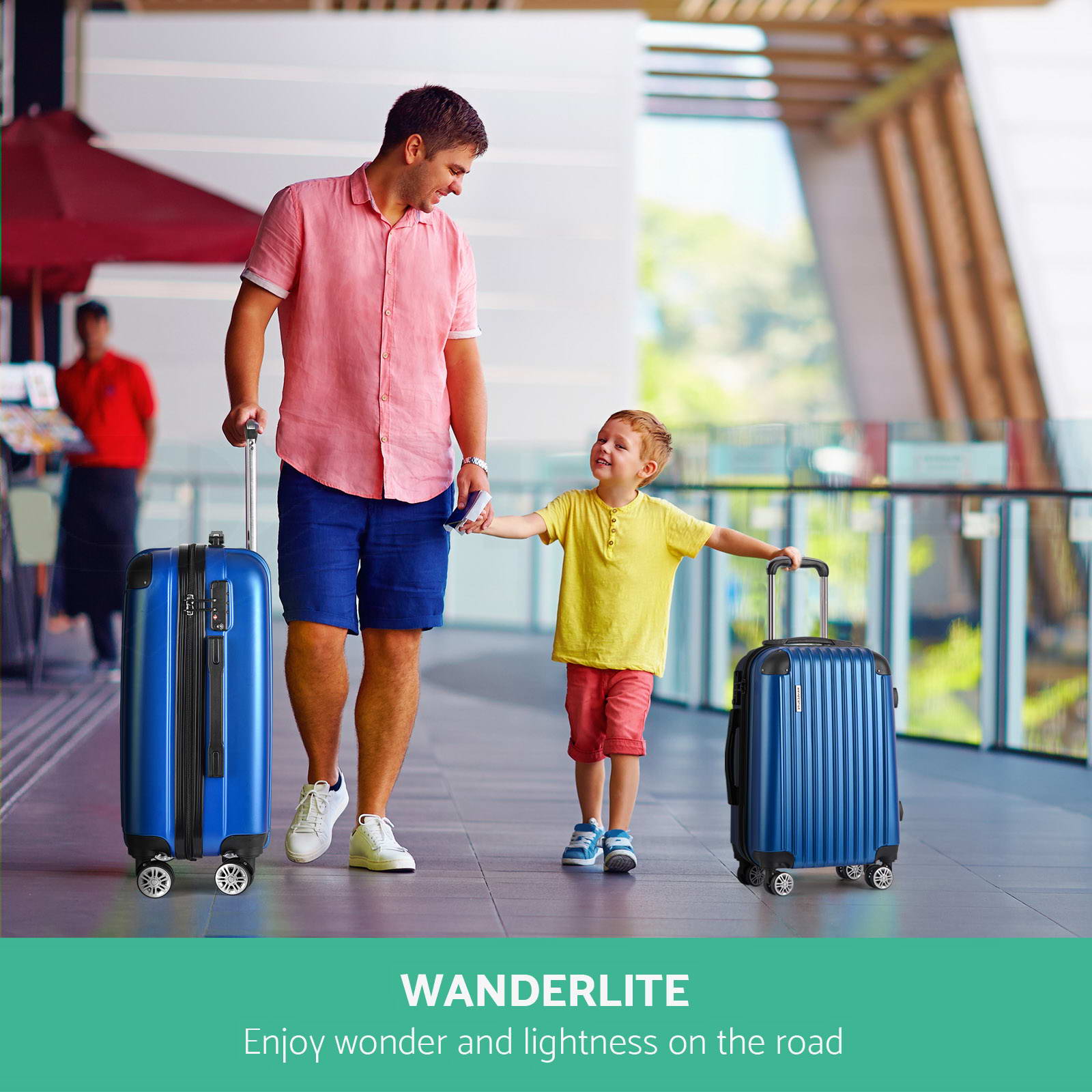 Wanderlite Luggage Sets Suitcase Trolley Set TSA Hard Case Lightweight ...