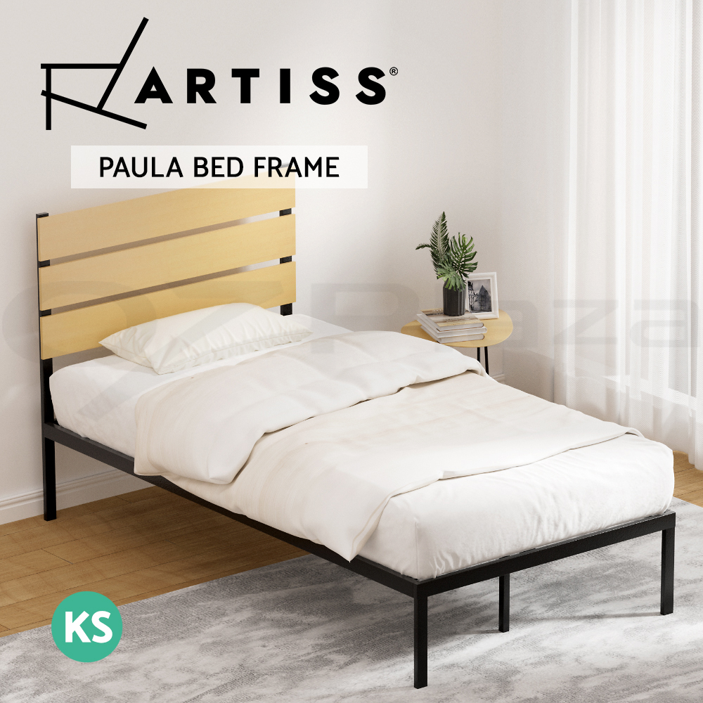 Artiss Bed Frame Metal Bed Base Double Queen King Single Size Platform Black | eBay