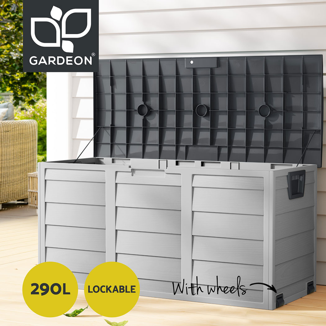 Gardeon Outdoor Storage Box 290L Lockable Weatherproof Garden Deck Toy ...