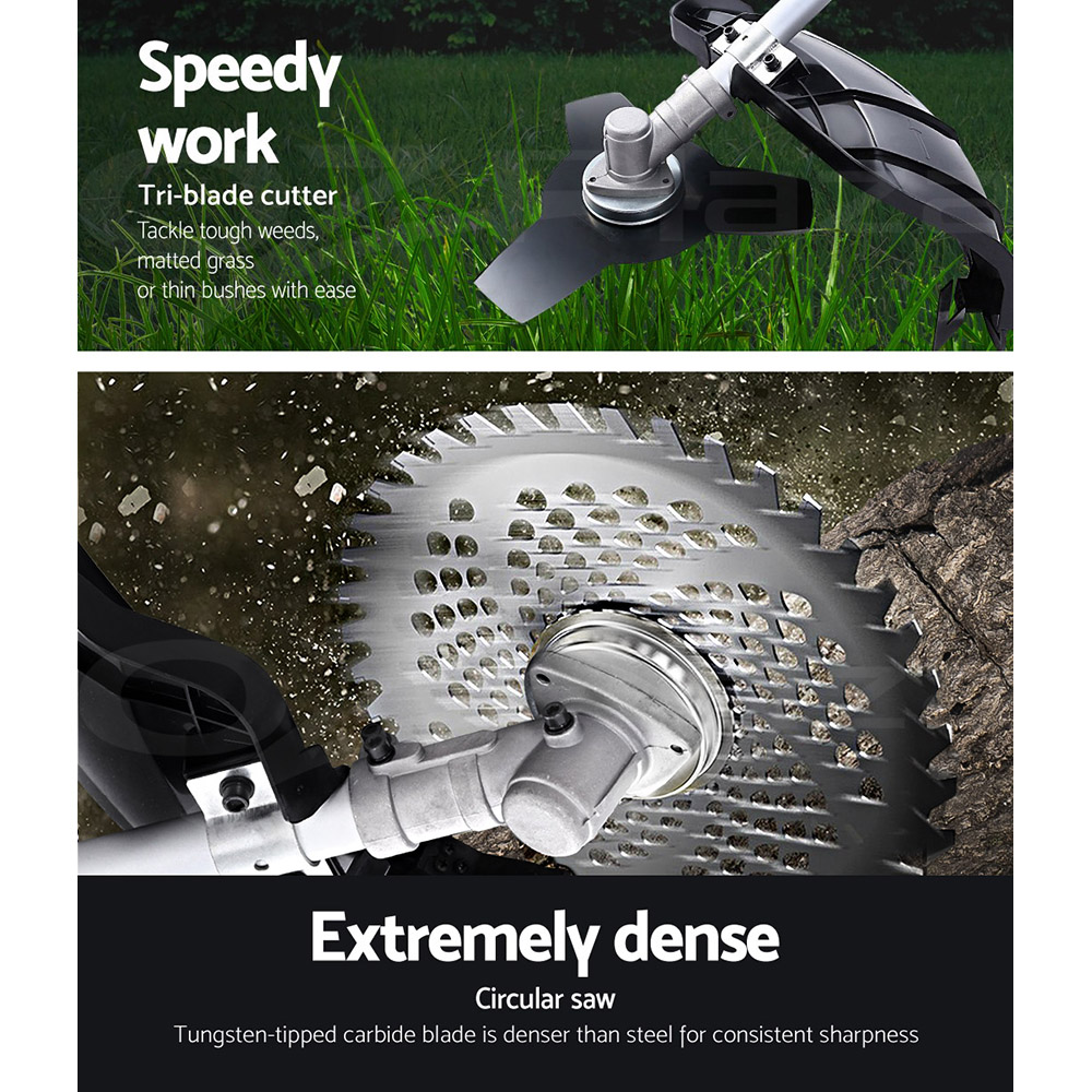 Giantz Pole Chainsaw Petrol Hedge Trimmer Brush Cutter Chain Saw Multi ...