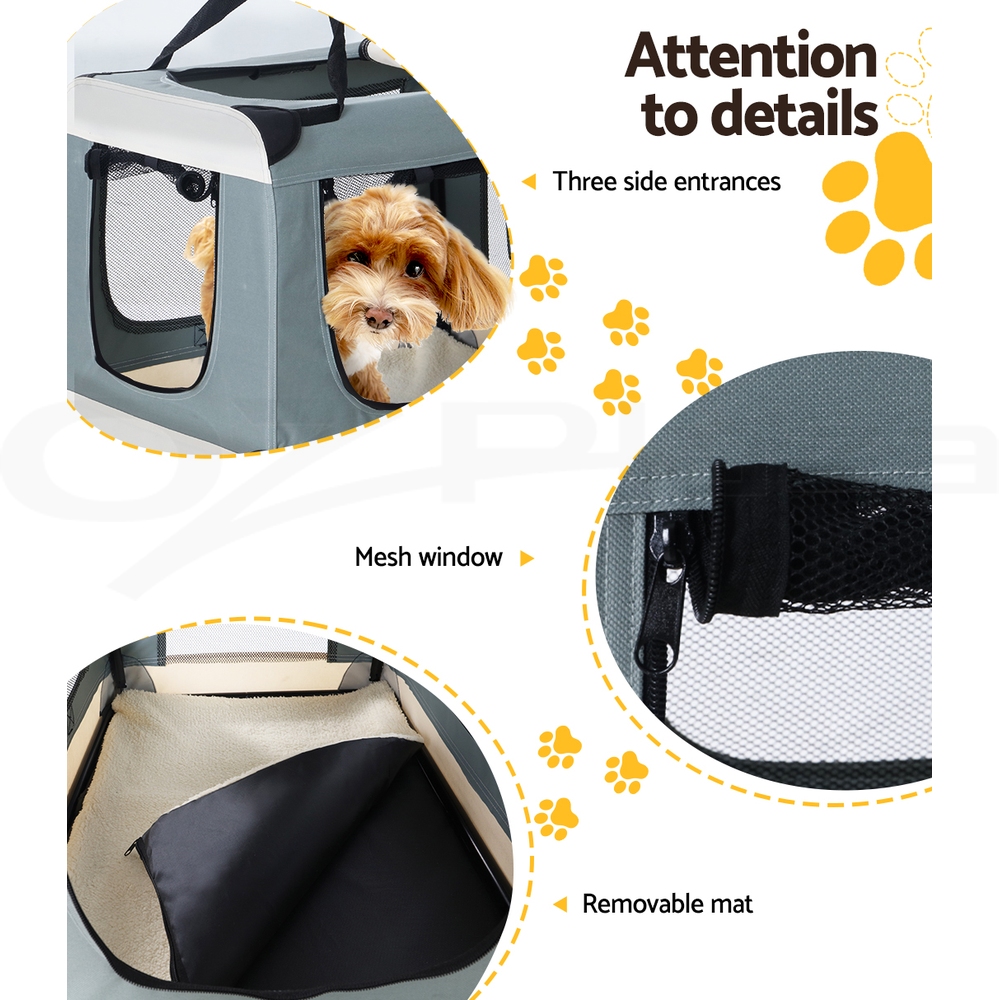 i.Pet Pet Soft Crate Carrier Dog Cat Travel Portable Bag Large Puppy ...