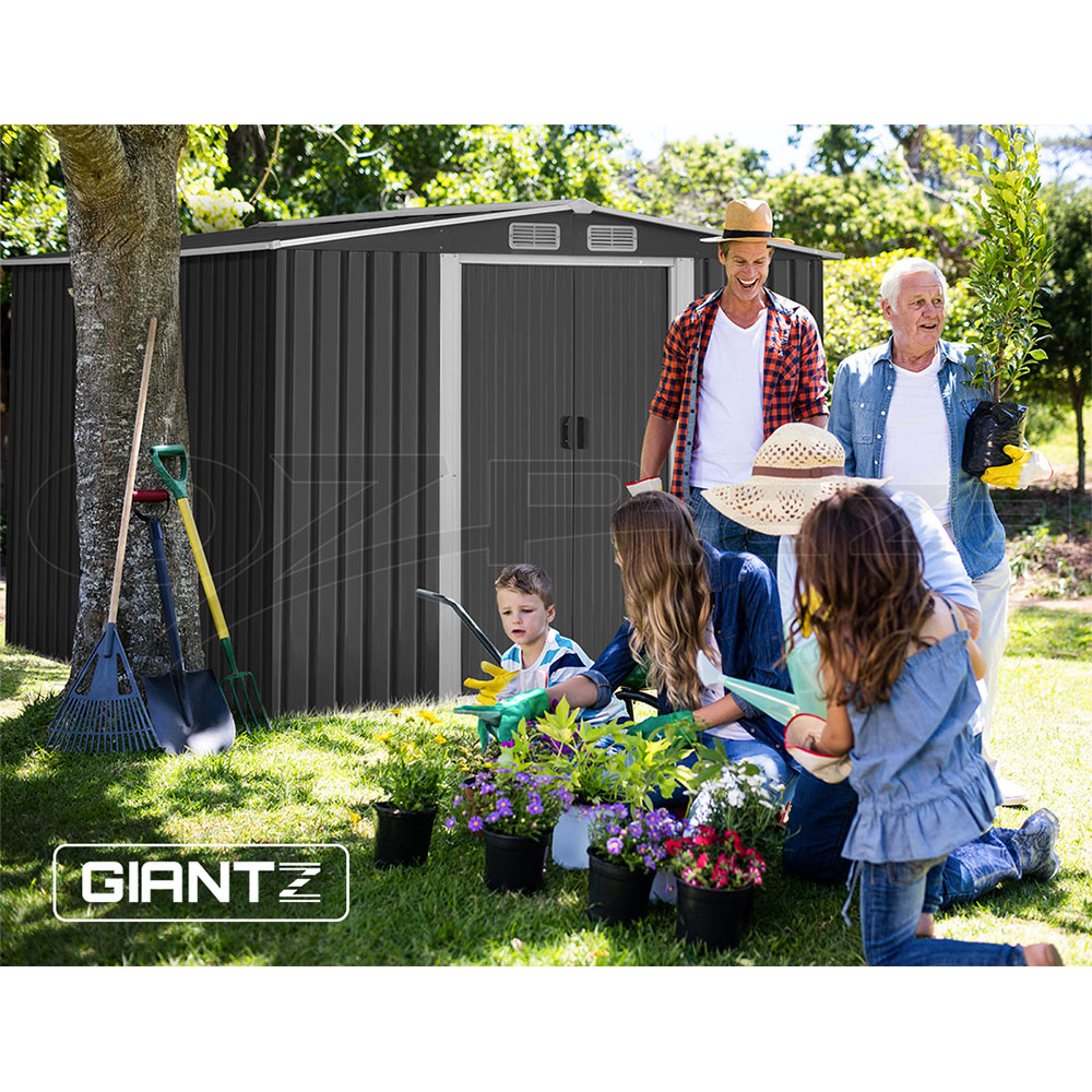 Giantz Garden Shed Outdoor Storage Sheds Workshop Shelter Metal Base ...
