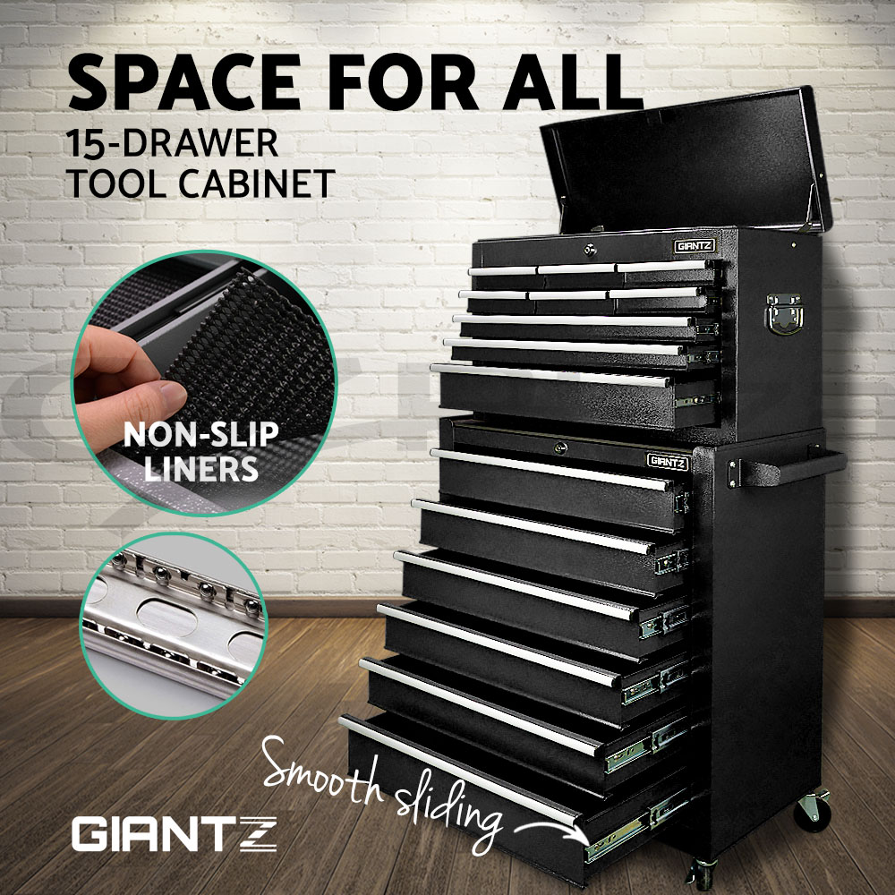 Giantz Tool Box Chest Toolbox Cabinet Trolley Garage Storage 5-15 ...