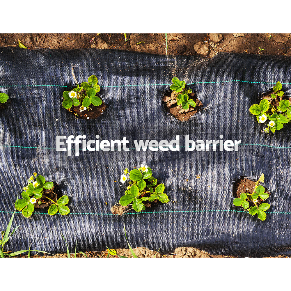 Instahut Weedmat Weed Control Mat Matting Woven Fabric Plant PE 20-200m ...