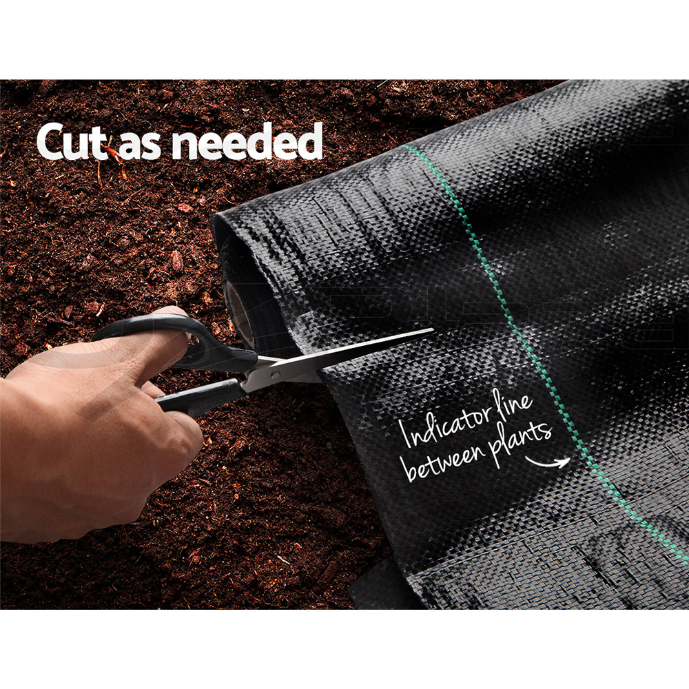 Instahut Weedmat Weed Control Mat Matting Woven Fabric Plant PE 20-200m ...
