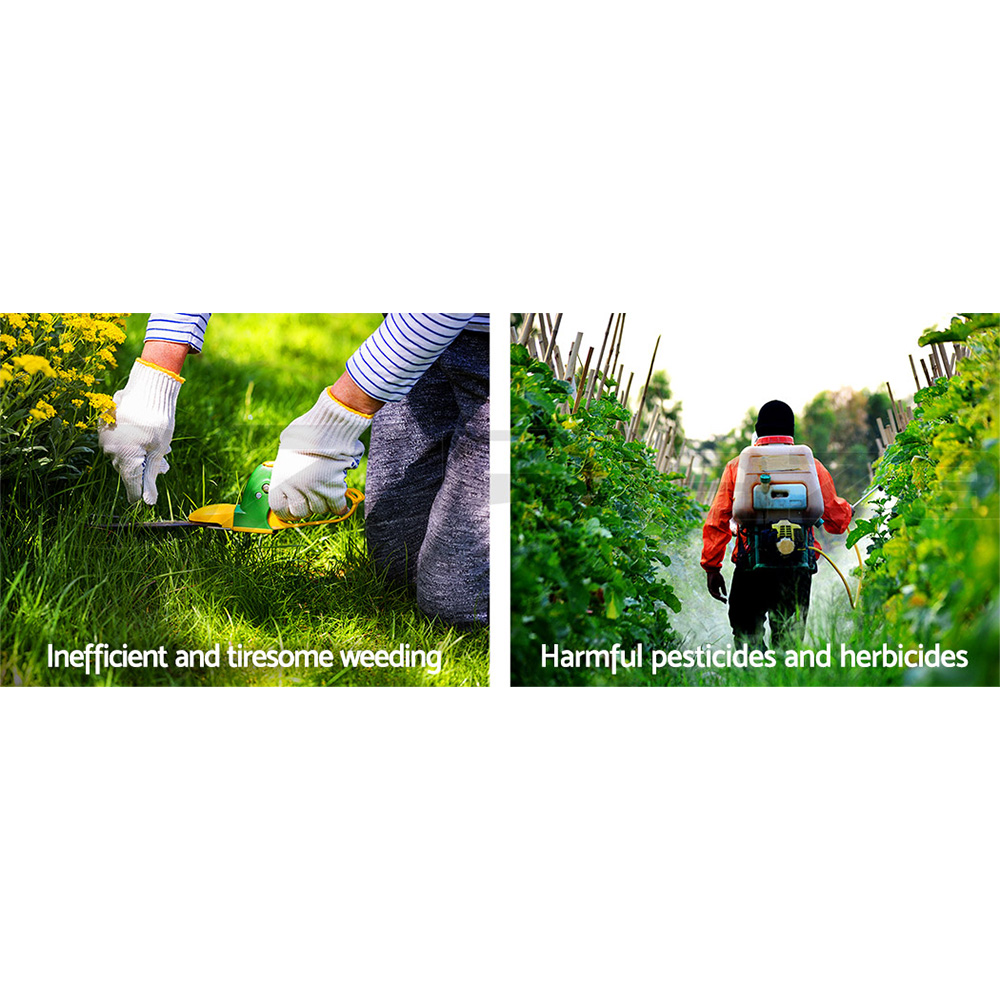 Instahut Weedmat Weed Control Mat Matting Woven Fabric Plant PE 20-200m ...