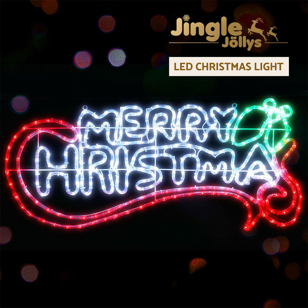 Jingle Jollys Christmas Lights LED Fairy Light Merry Xmas Outdoor ...